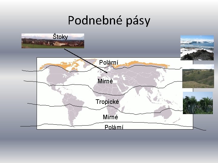 TYPY KRAJINY Typy krajin v Podle nadmosk vky