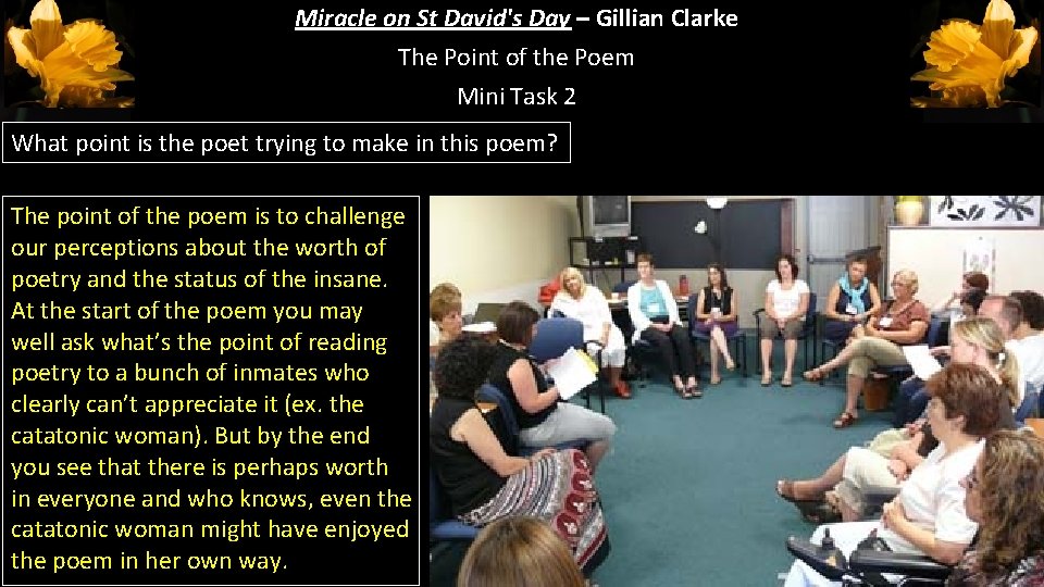 Miracle on St Davids Day Gillian Clarke Used