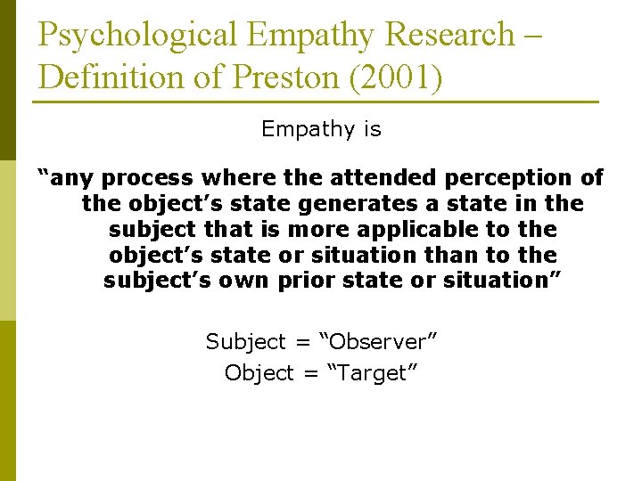 Measuring Empathy Presentation at VICTEC technical workshop 17