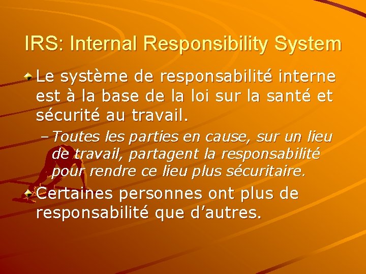 Sant et scurit au travail Module 1 Fondements