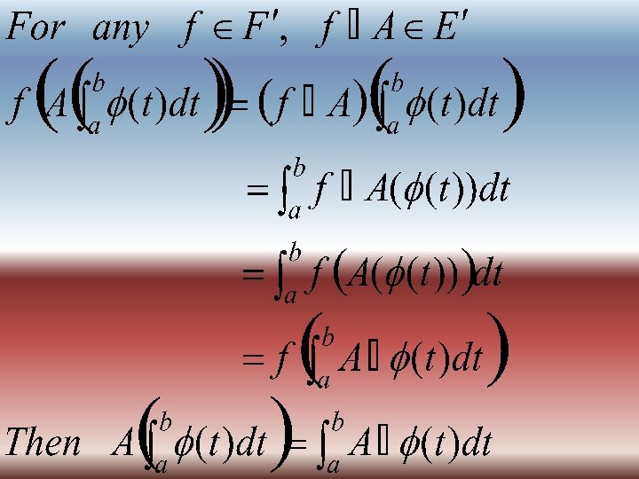 Calculus In Infinite dimensional spaces Integral for Banach