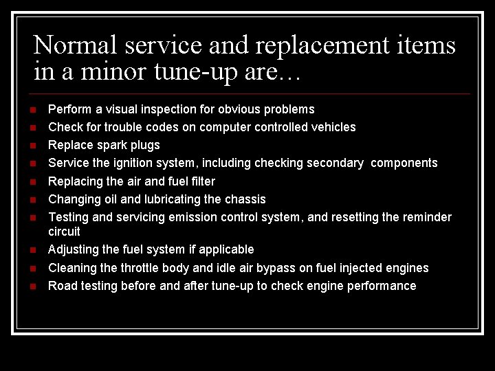 Engine TuneUp By Jonathan Rollins Tune Up Procedures