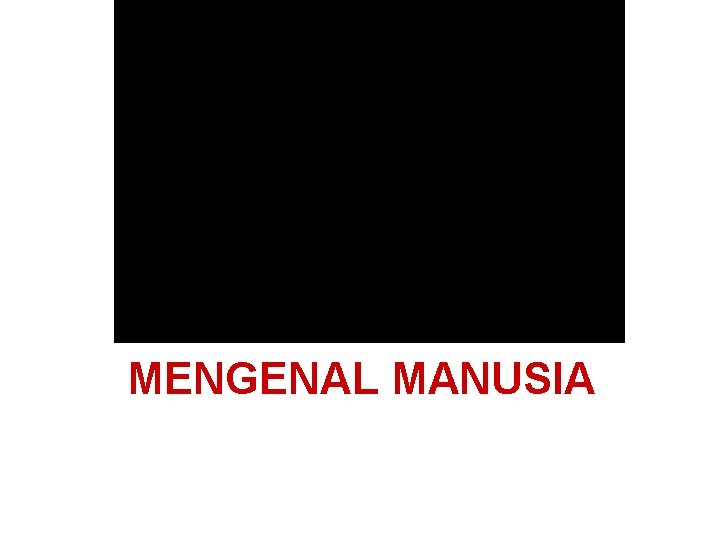 MENGENAL MANUSIA hakikat manusia Dilihat dari penciptaannya manusia