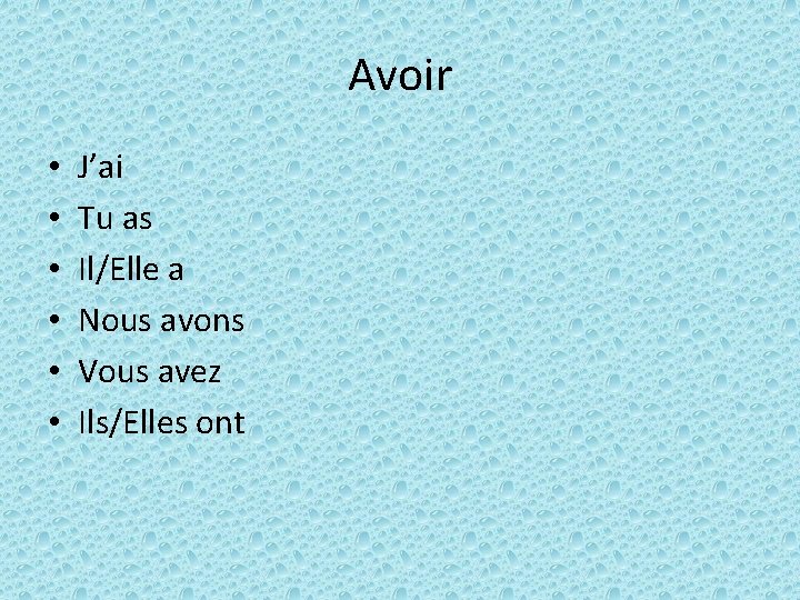 Passe Compose Review Gr 8 lesson Basics Pour