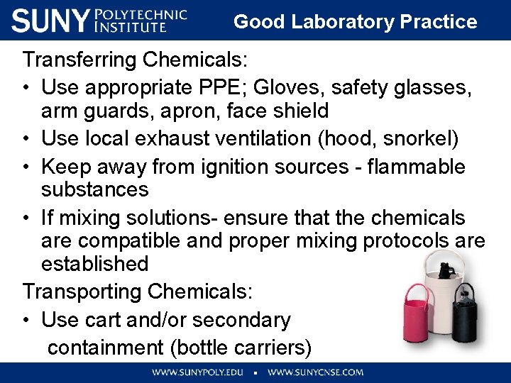 Laboratory Safety EHS Policy Statement SUNY Polytechnic Institute