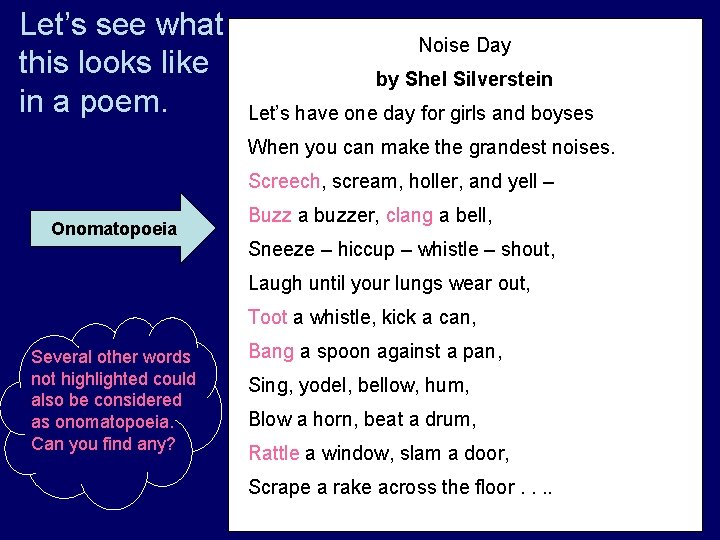 Introduction to Poetry Poetic Devices Terms The repetition