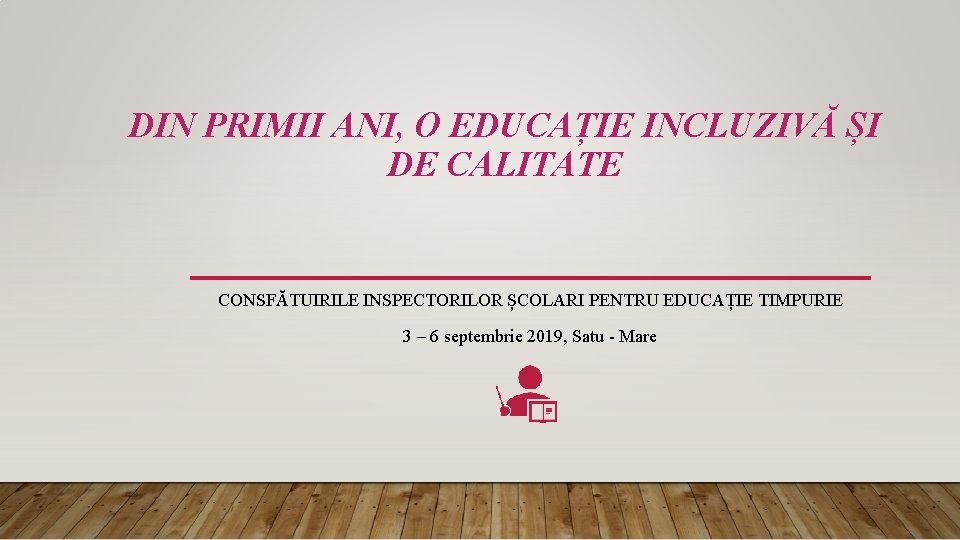DIN PRIMII ANI O EDUCAIE INCLUZIV I DE
