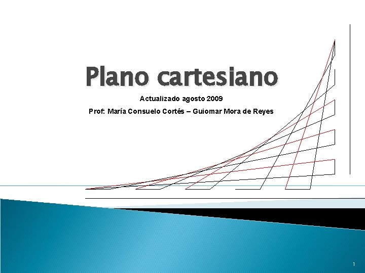 Plano cartesiano Actualizado agosto 2009 Prof Mara Consuelo