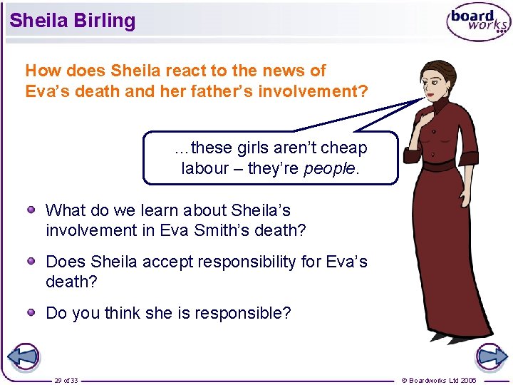 An Inspector Calls Introduction These icons indicate that