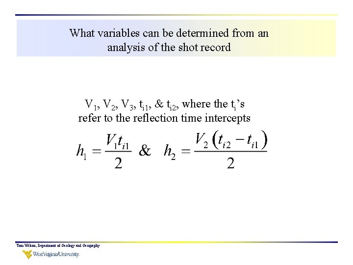 Environmental and Exploration Geophysics II LayertoThin Effect Dipping