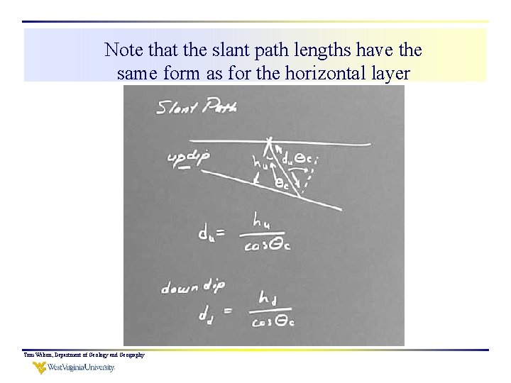 Environmental and Exploration Geophysics II LayertoThin Effect Dipping