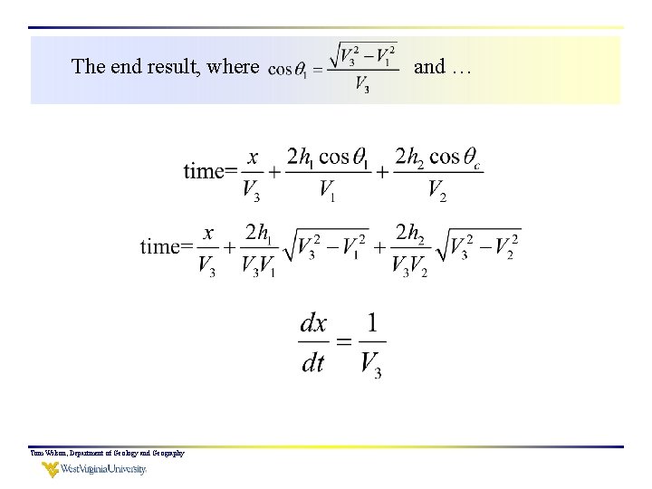 Environmental and Exploration Geophysics II LayertoThin Effect Dipping