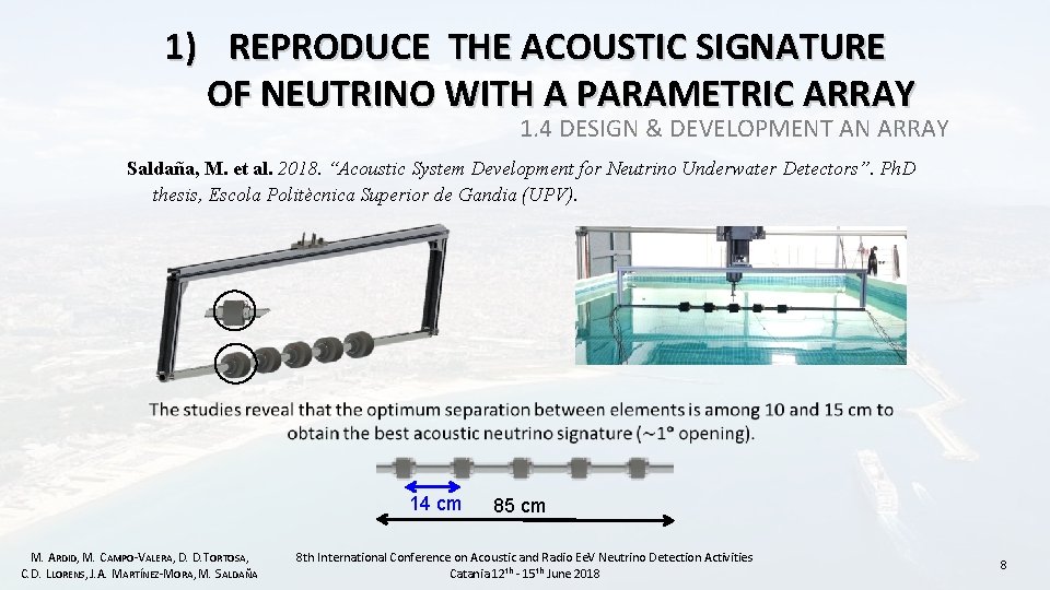 ACOUSTIC PARAMETRIC TECHNIQUES FOR NEUTRINO TELESCOPE Ddac D