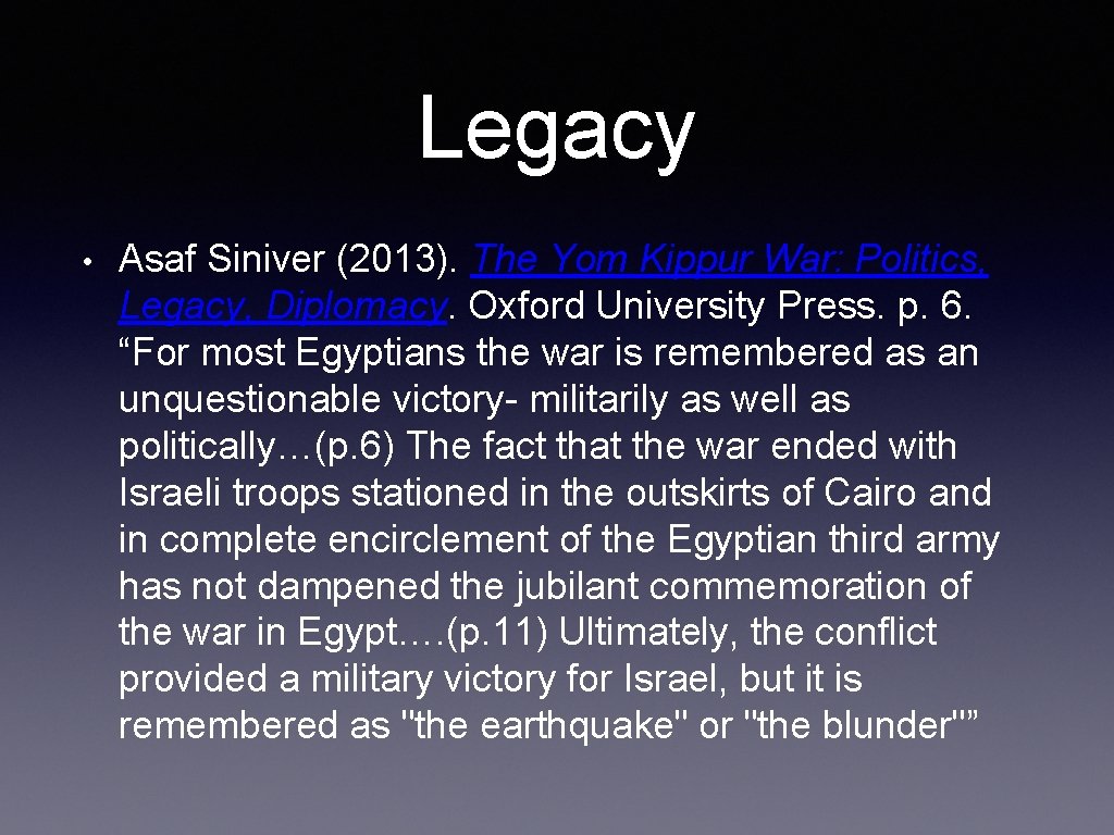 1973 The October War Myth and Fact Israel
