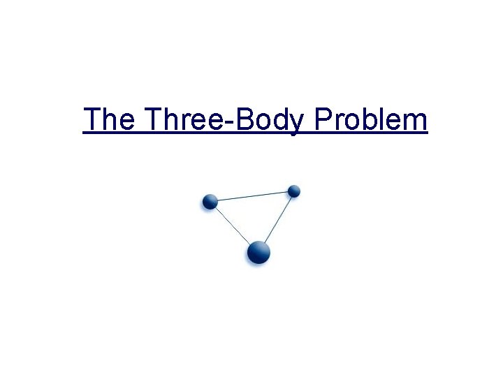 The ThreeBody Problem Context Motivation and History Periodic