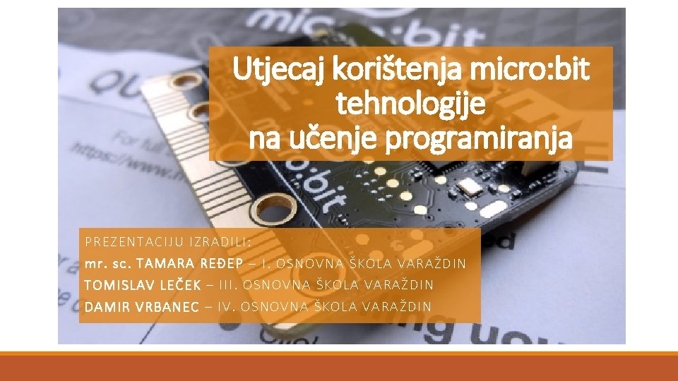 Utjecaj koritenja micro bit tehnologije na uenje programiranja