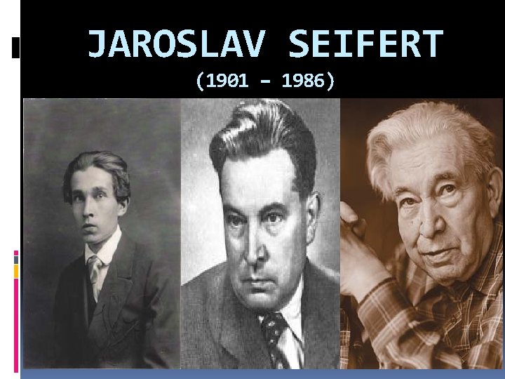POETISMUS JAROSLAV SEIFERT MGR MICHAL OBLOUK P O