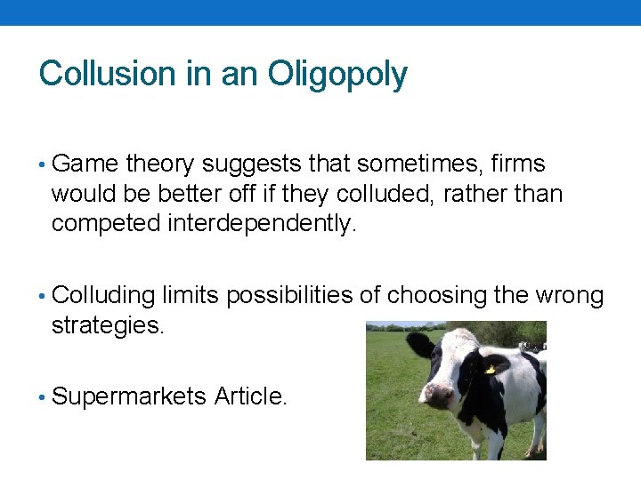 PRISONERS DILEMMA COLLUSIVE OLIGOPOLIES A 2 Economics Starter