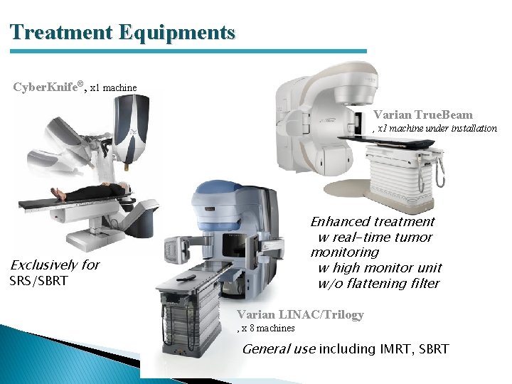 Treatment Equipments Cyber Knife x 1 machine Varian