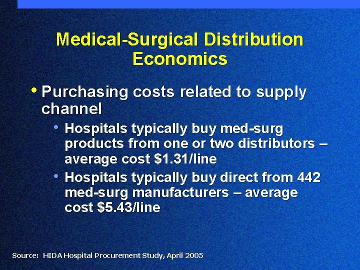 MedSurg Distribution Is it the ugly stepsister or