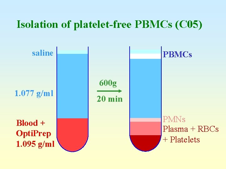 Purification of cells from human peripheral blood Mononuclear