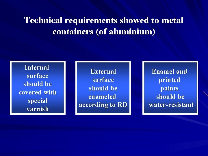 LECTURE CONTAINERS CLOSURES AND THE PACKING MATERIALS USED