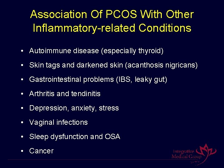 TAME THE FLAMES OF PCOS A Unique Integrative
