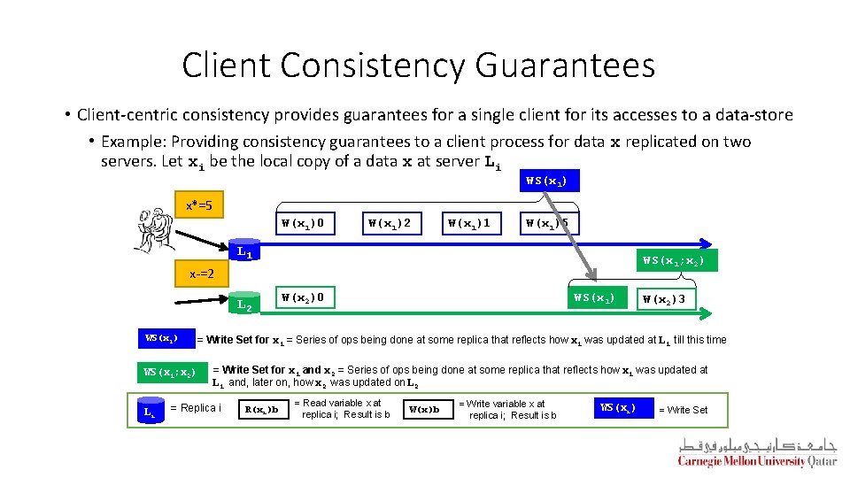 Distributed Systems CS 15 440 Replication Part II