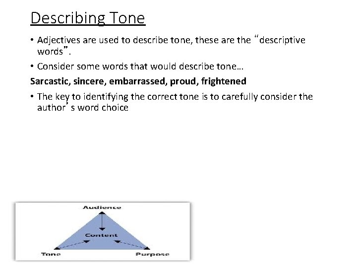 Tone and Mood Agenda Objectives Do Now Power