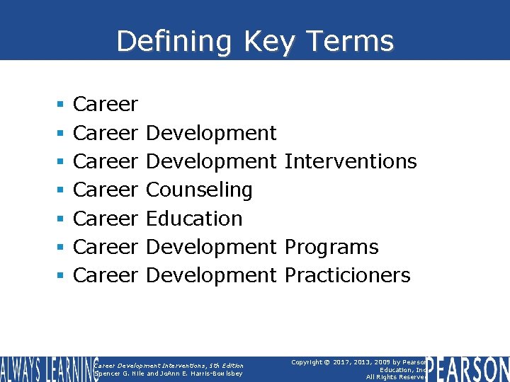Career Development Interventions 5 th Edition Spence G