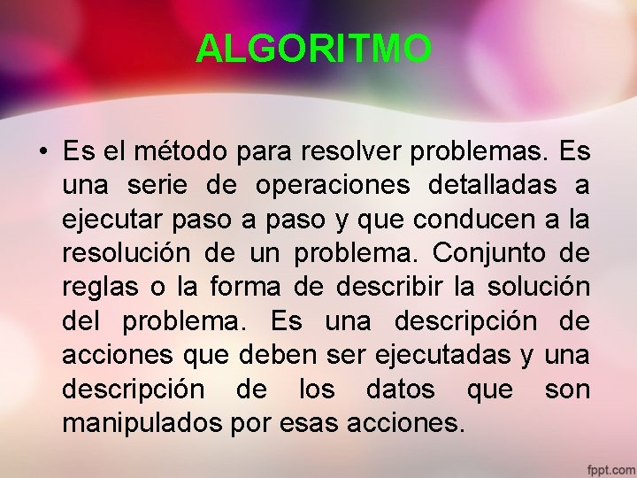 ALGORITMOS Y PROGRAMACIN GRADO DCIMO TEMA 1 CONCEPTOS