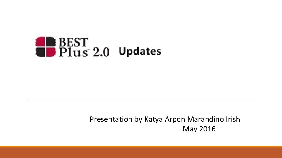 Presentation by Katya Arpon Marandino Irish May 2016