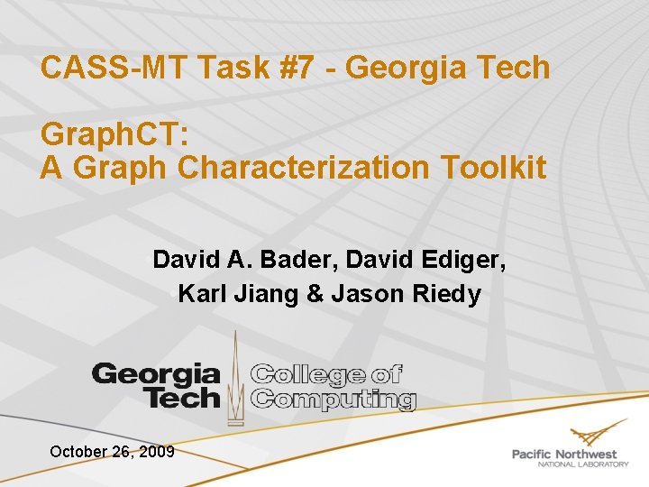 CASSMT Task 7 Georgia Tech Graph CT A