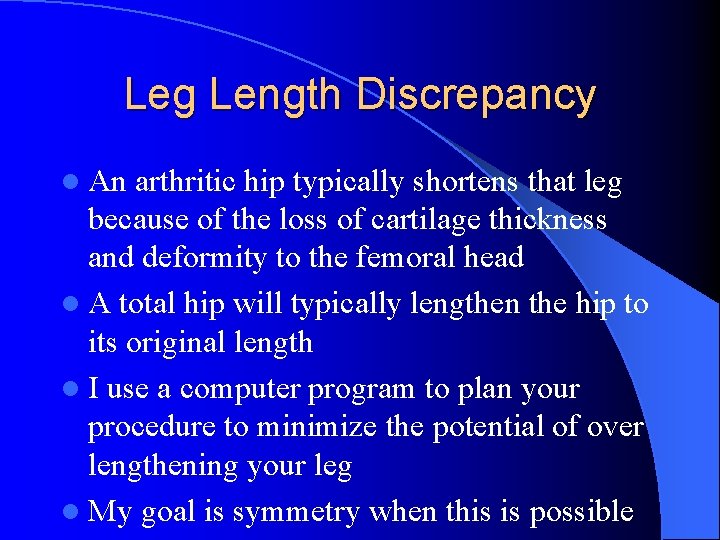 Understanding Total Hip Replacement Brian J White MD