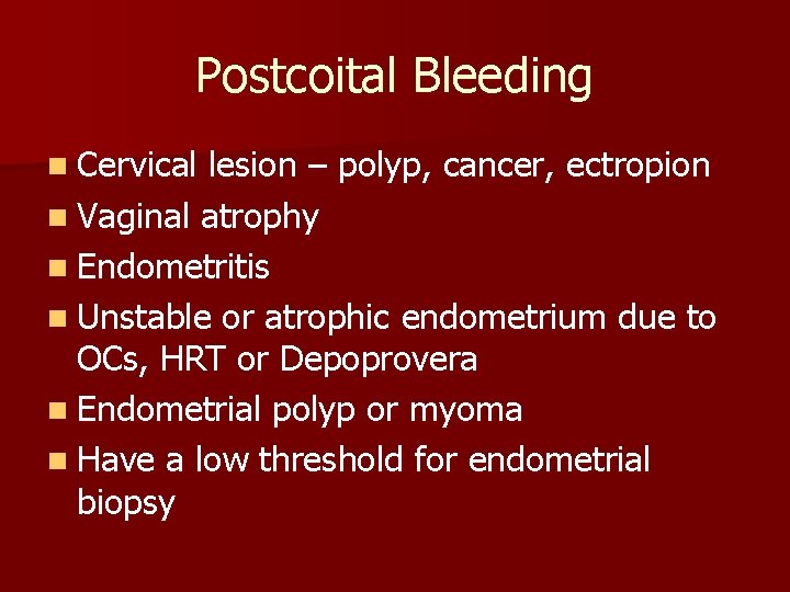 Abnormal Uterine Bleeding Douglas Brown M D GYNOSPEAK