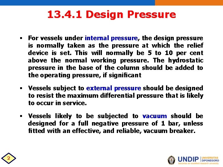 13 4 GENERAL DESIGN CONSIDERATIONS PRESSURE VESSELS 13