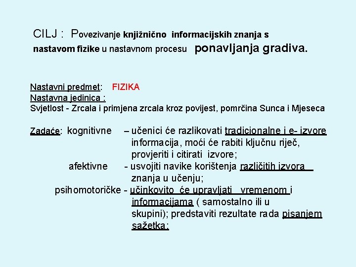 NASTAVA FIZIKE U KOLSKOJ KNJINICI PRIMJER DOBRE PRAKSE