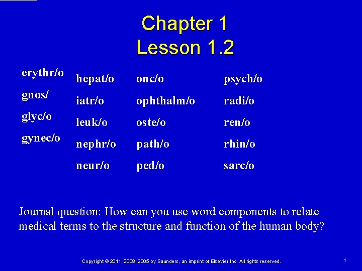 Chapter 1 Lesson 1 2 erythro gnos glyco
