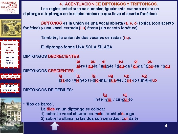 LA ACENTUACIN EN ESPAOL 1 ACENTO FONTICO Y
