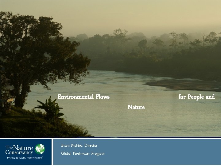 Environmental Flows Nature for People and Insert Image