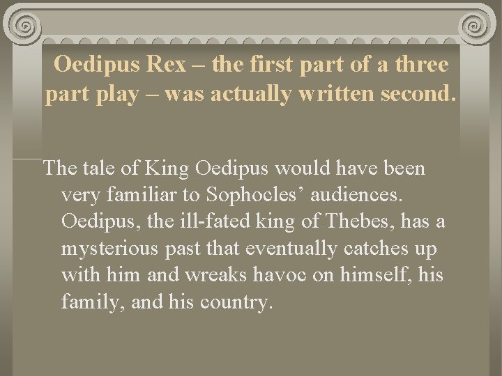 Where did Drama Come From Legendary Greek gods