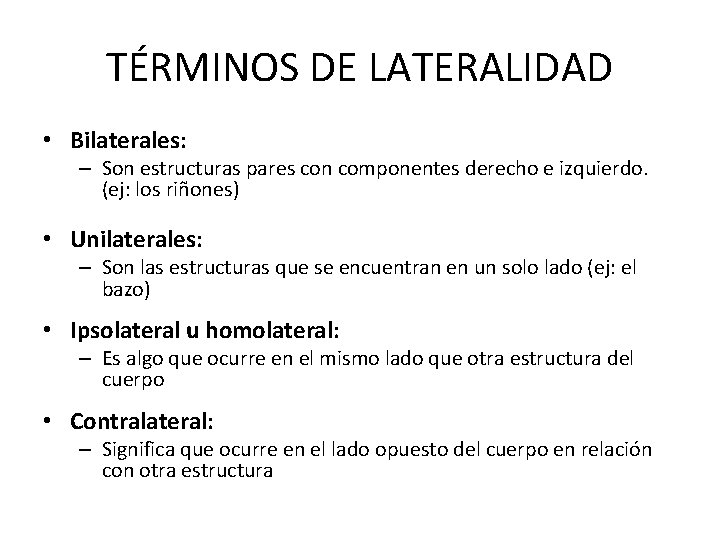 NOMENCLATURA Alejandro Gmez Rodas Fisioterapeuta y Kinesilogo U