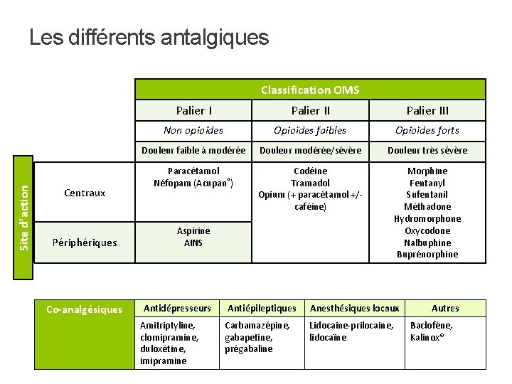 Audit Prise en charge de la douleur dans