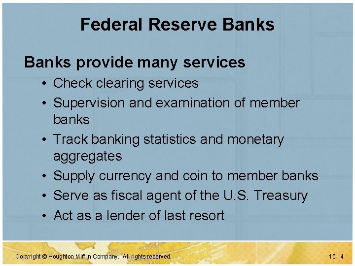 Chapter Fifteen The Federal Reserve System The Federal