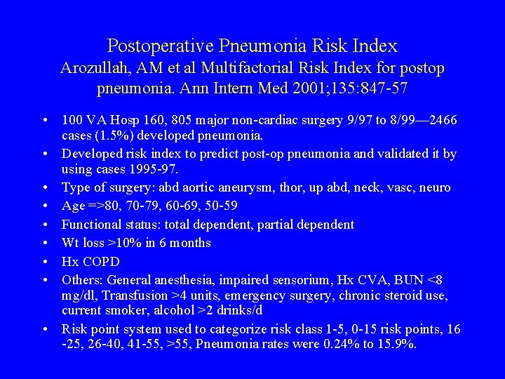 Preoperative Pulmonary Evaluation Chang Shim MD Professor of