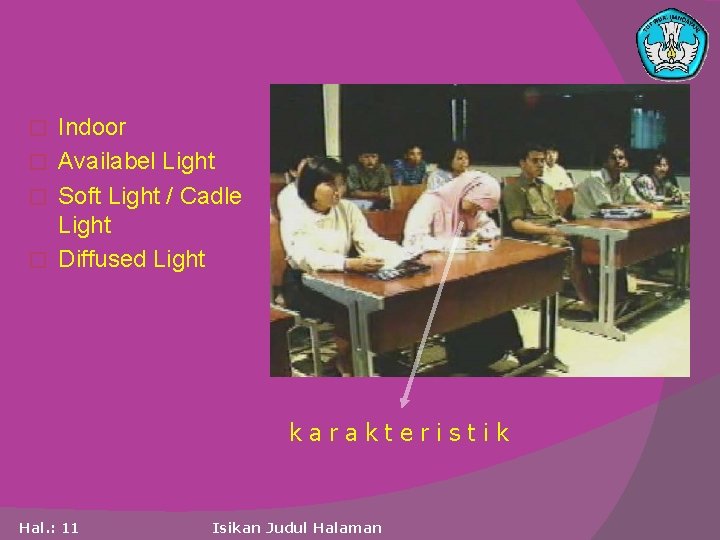 KONSEP DASAR PENCAHAYAAN LIGHTING JENIS CAHAYA INDOOR Hal