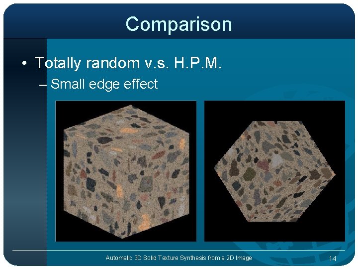 Automatic 3 D Solid Texture Synthesis from a