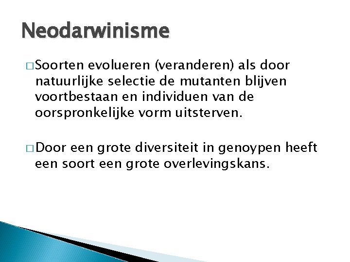 VWO 6 Nectar Hoofdstuk 20 Evolutie De evolutietheorie