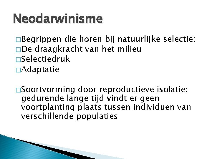 VWO 6 Nectar Hoofdstuk 20 Evolutie De evolutietheorie