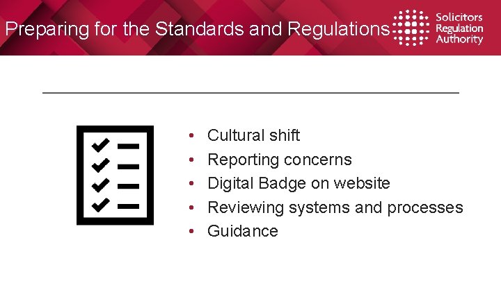 Our new Standards and Regulations what they mean
